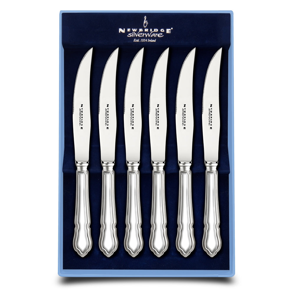 Dubarry Silver Plated 6 Piece Steak Knife Set – Newbridge Silverware