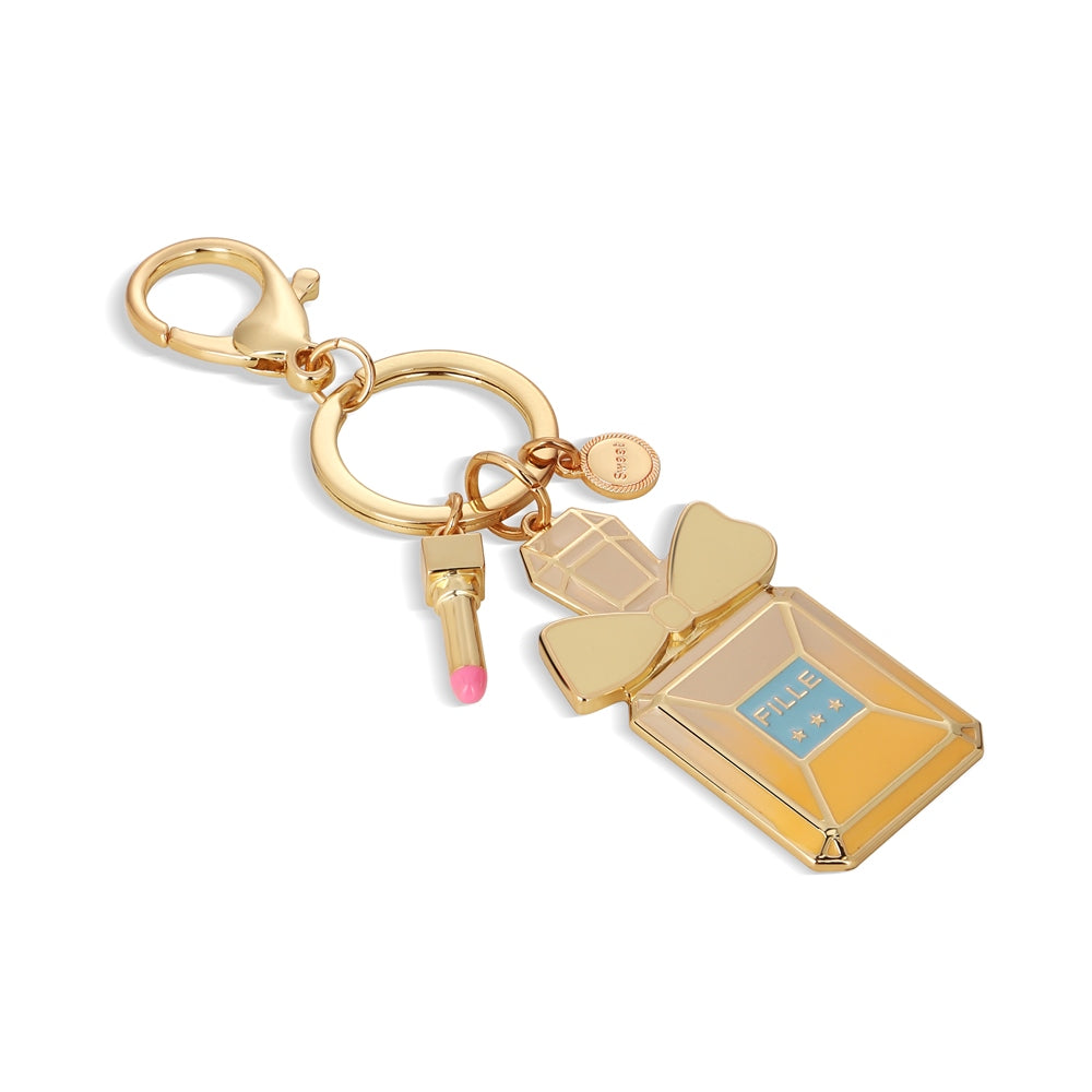 Gold Plated Perfume Bottle Keyring – Newbridge Silverware