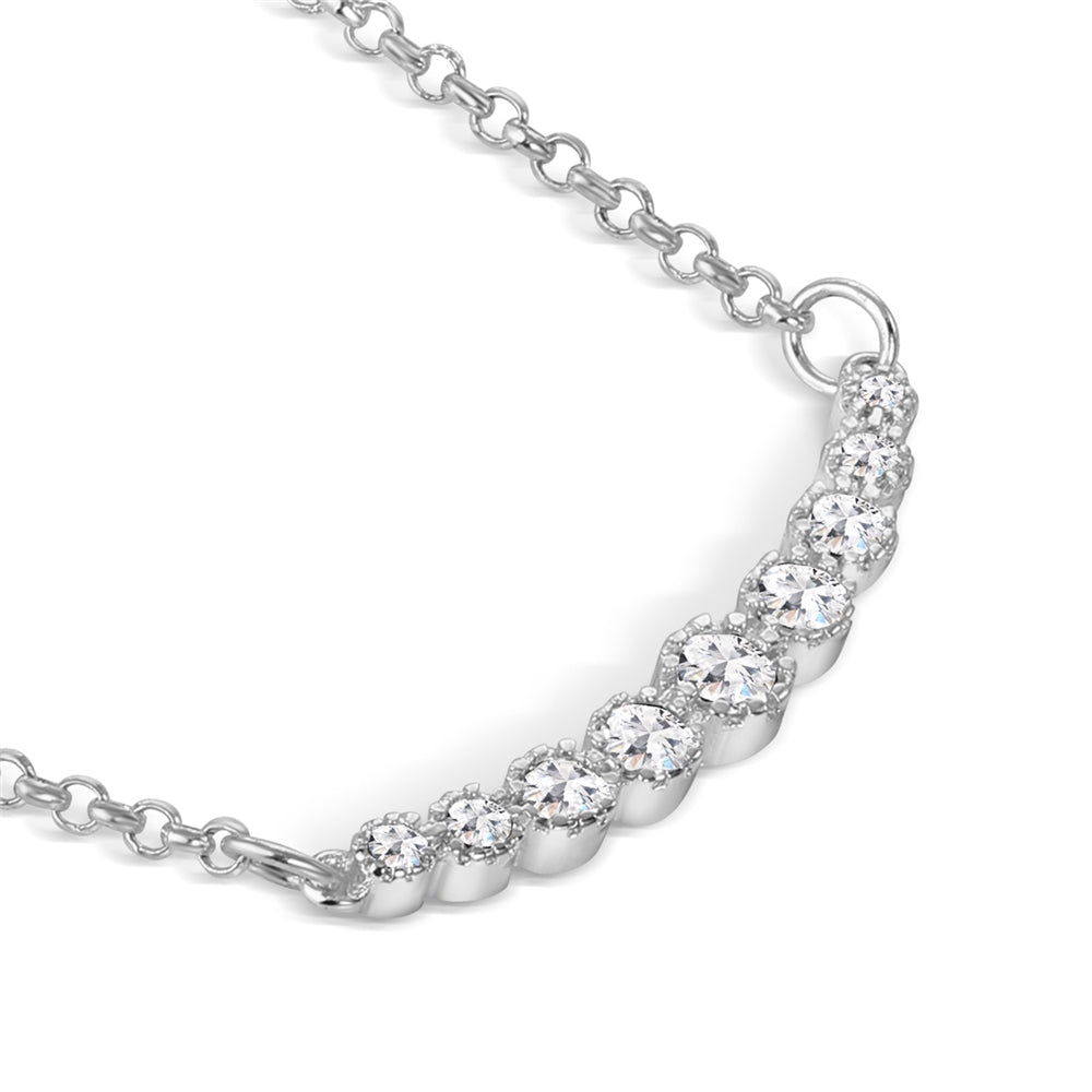 Clear Cubic Zirconia Pendant – Newbridge Silverware