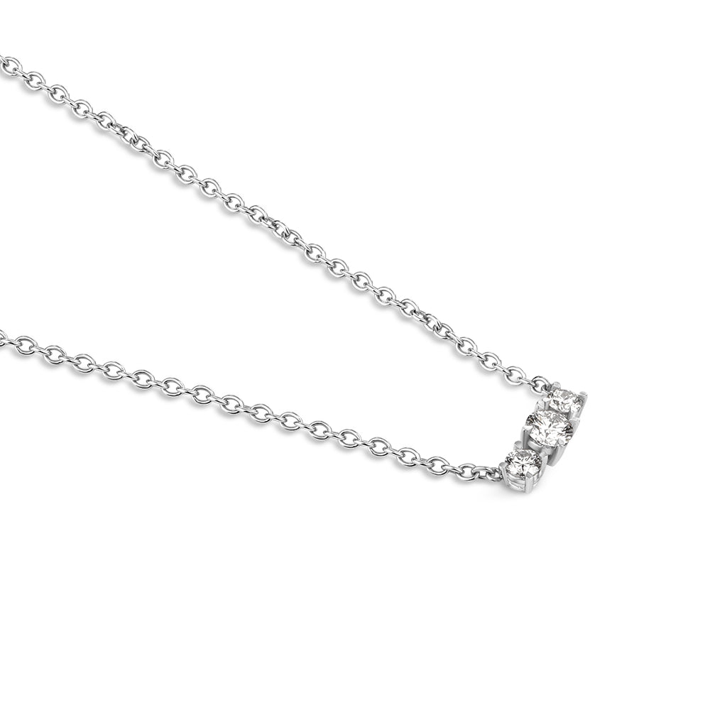 Sterling Silver 3-Stone Lab Grown Diamond Pendant 0.4ct – Newbridge ...