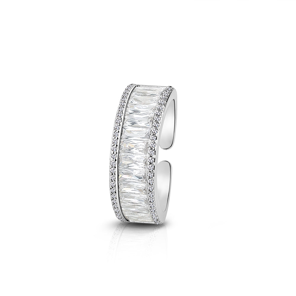 Silver Plated Baguette CZ Ring – Newbridge Silverware